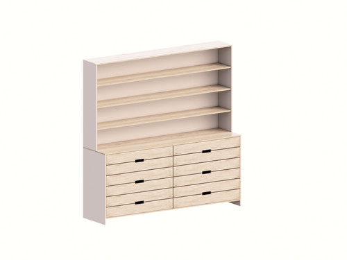 M Cabinet Parametric MT_003 Revit Block Family | RevitImport