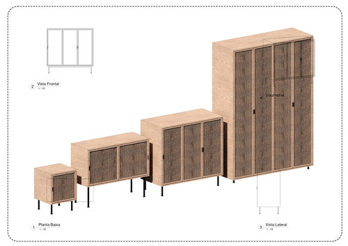 Parametric Cabinet Vertical Door Revit High Quality | RevitImport