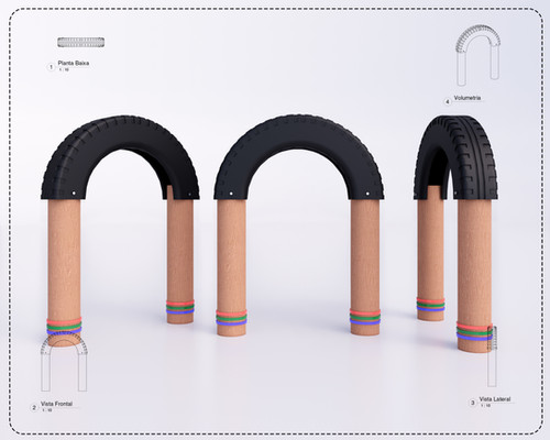 Playground Tire Tunnel Revit High Quality | RevitImport