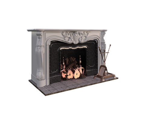 Fireplace Classic Family Revit Import Block | RevitImport