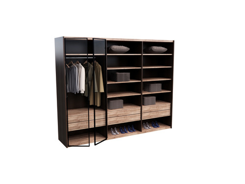 M Parametric Closet 001 Decorated Wardrobe Block Revit Family | RevitImport