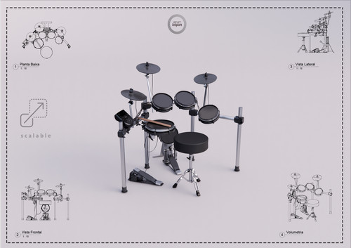 Electronic Drums Revit High Quality | RevitImport