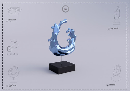 Sculpture Scalable Wave Revit High Quality | RevitImport