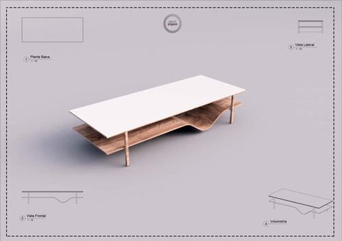 N Parametric Center Table Caliandra Revit | RevitImport