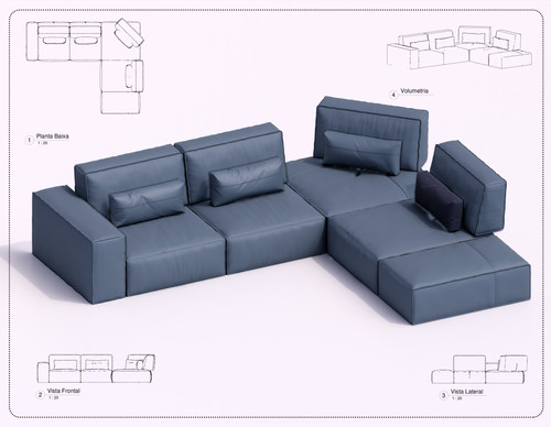 Sofa Revit 55 High Quality | RevitImport