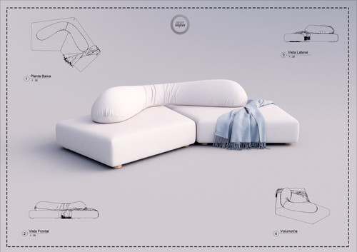 Sofa 128 Revit High Quality | RevitImport