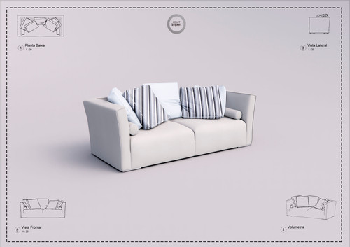 Sofa 116 Revit High Quality | RevitImport