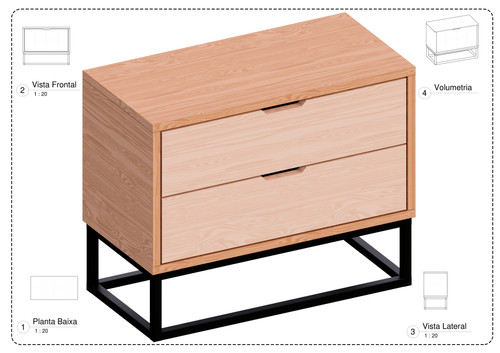 Parametric Bedside Table Revit High Quality | RevitImport