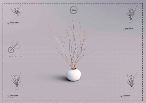 M Plant 60 Vase Revit Scalable | RevitImport