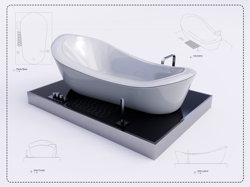 bathtub 03 Revit High Quality | RevitImport