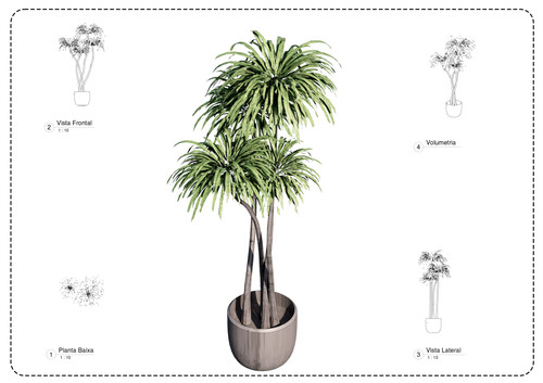 M Plant 54 Vase Revit Scalable | RevitImport