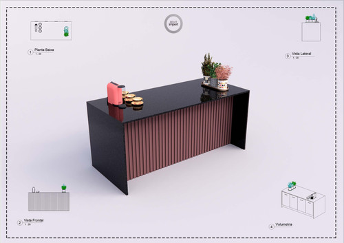 N Decorated kitchen Island 1 Revit High Quality | RevitImport