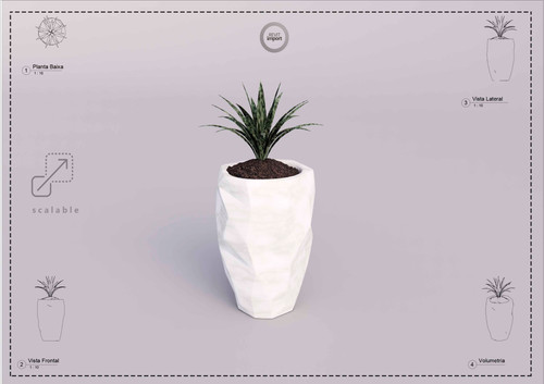 M Plant 57 Vase Revit Scalable | RevitImport