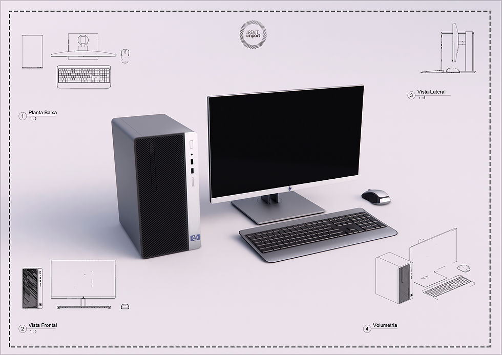 Complete Computer HP Revit High Quality | RevitImport