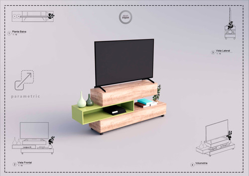 N Parametric Modern TV Rack Revit | RevitImport