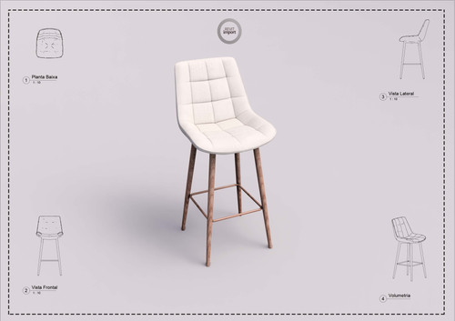 M Stool S_Bar_002 Sizes Revit | RevitImport