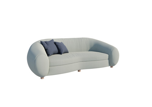 Curved Sofa 140 Revit | RevitImport