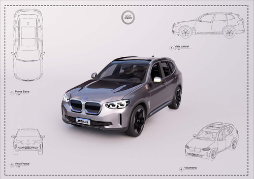 L BMW IX3 Revit High Quality | RevitImport