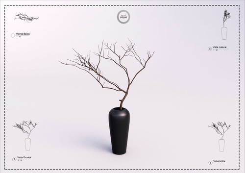 M Plant 48 Vase Revit Scalable | RevitImport