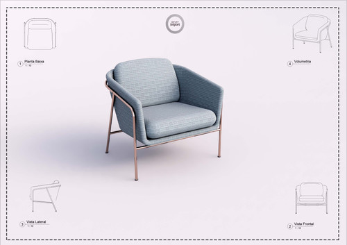 M Armchair 117 Revit High Quality | RevitImport