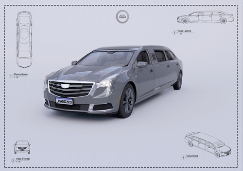 Limousine Cadillac Revit High Quality | RevitImport