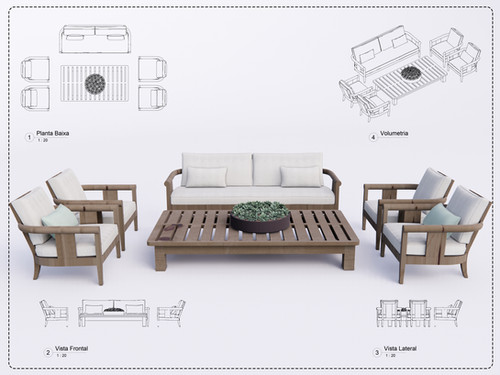 Set Garden Revit 01 High Quality | RevitImport