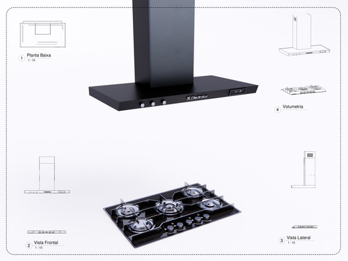 Cooker with Hood Revit High Quality | RevitImport