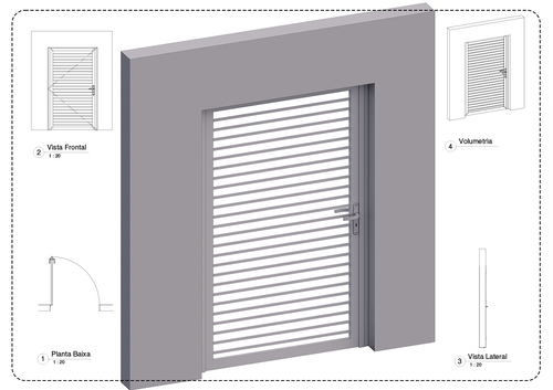 F Parametric Metal Gate Revit High Quality | RevitImport