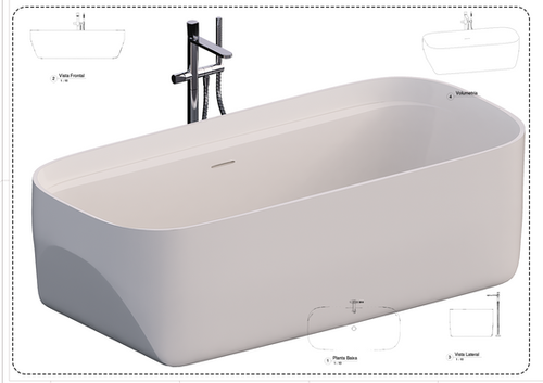 V Bathtub 02 Revit High Quality | RevitImport