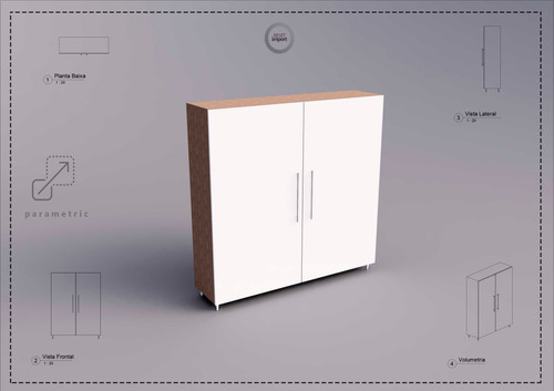 E Parametric Fag Cabinet Double Door Revit | RevitImport
