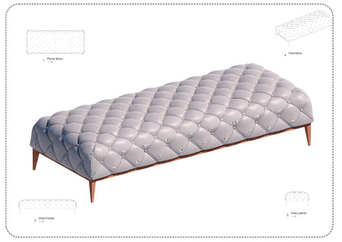 R Clami - Stool Bloc Revit High Quality | RevitImport