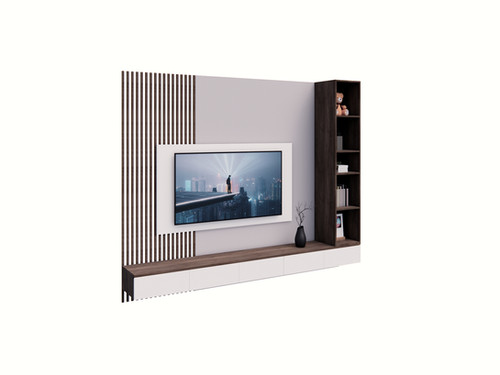 K Parametric Rack TV Panel 10 Entertaiment Blocks Revit Family ...