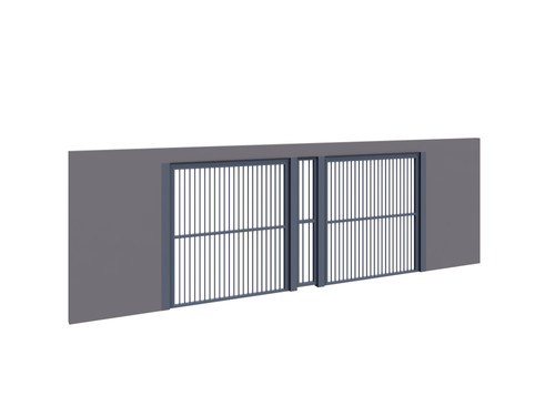 F Parametric PRT_071_Tipping Gate With Vertical Railing | RevitImport
