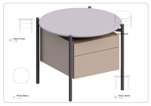 V bedside table Revit | RevitImport