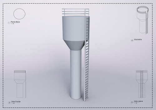 Parametric Tower Water tank Revit High Quality | RevitImport