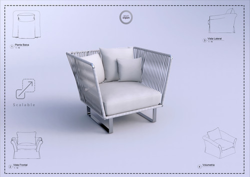 Armchair Revit 73 Scalable High Quality | RevitImport