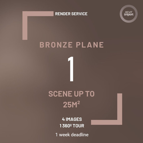 Render Service Bronze Plan With 1 Scene | RevitImport