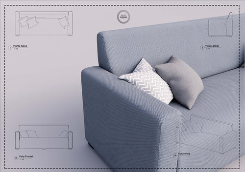Y Sofa 02 (2 Meters) With Texturing Map | RevitImport