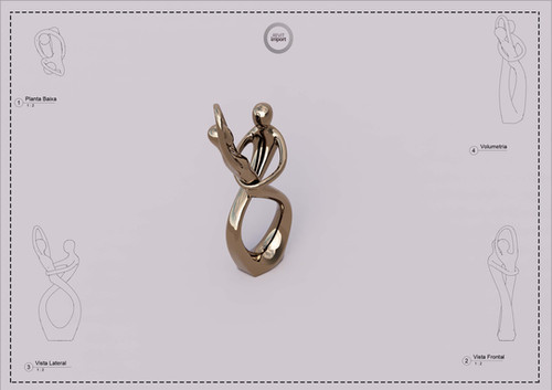 M Sculpture Decoration ED 1001 Scalable Revit | RevitImport