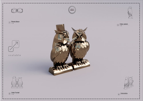 M Sculpture 98 Owl Revit High Quality | RevitImport