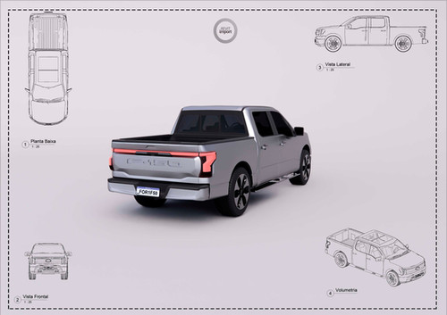 L F150 Lightning 2023 Revit High Quality | RevitImport