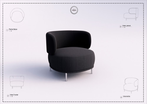 V Armchair 19 Revit High Quality | RevitImport