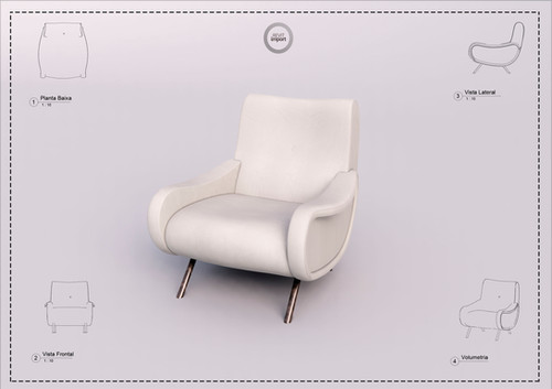 Armchair 103 Easy Revit High Quality | RevitImport