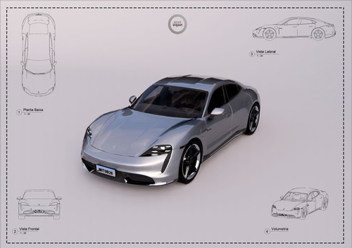 L Porsche Taycan Revit High Quality | RevitImport