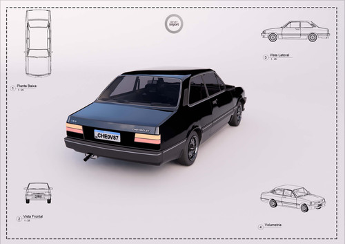 L Chevrolet Chevette 87 Revit High Quality | RevitImport