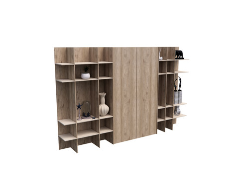 M Parametric Closet 001 Decorated Wardrobe Estante 001 Block Revit ...