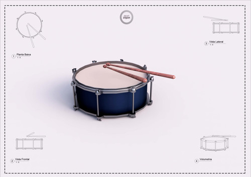 R Drum Instrument Revit High | RevitImport