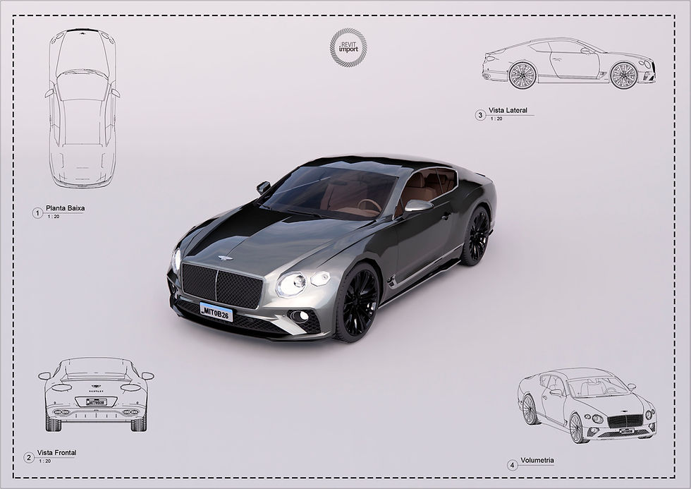 L Bentley Continental GT Revit High Quality | RevitImport