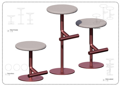 Parametric Stool Revit High Quality | RevitImport