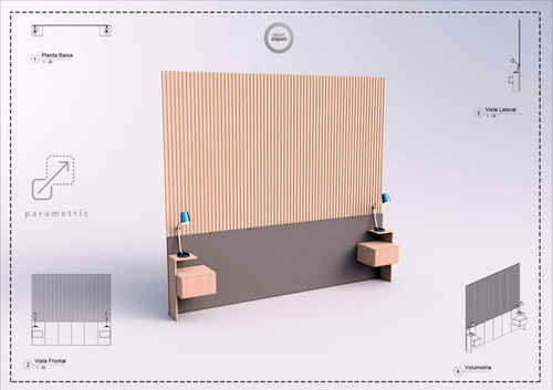 Parametric N Headboard Revit High Quality | RevitImport